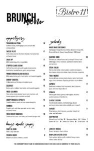 Brunch Menu – Bistro 11