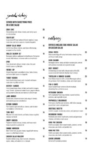 Lunch Menu – Bistro 11